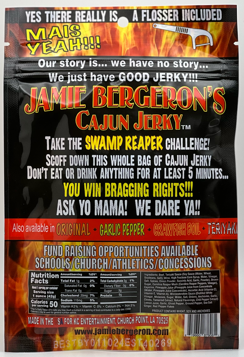 JAMIE BERGERON'S SWAMP REAPER CAJUN JERKY – Jamie Bergeron Gear